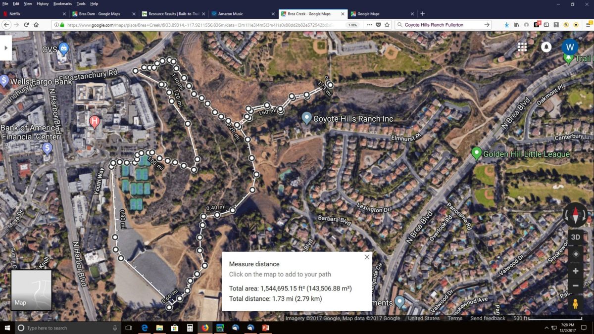 Brea Dam Recreational Area (upstream of the dam) – Fullerton Walks